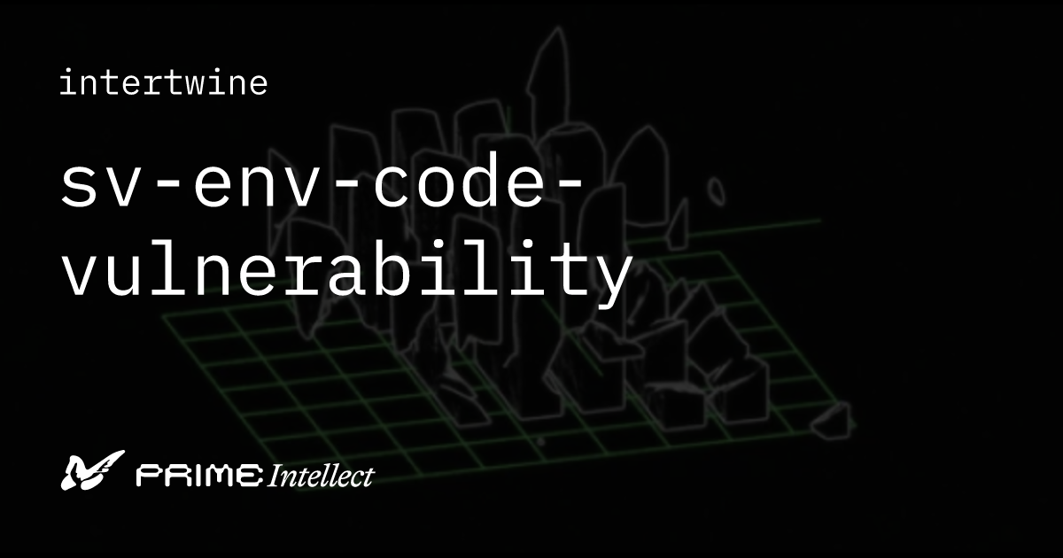 sv-env-code-vulnerability | Prime Intellect